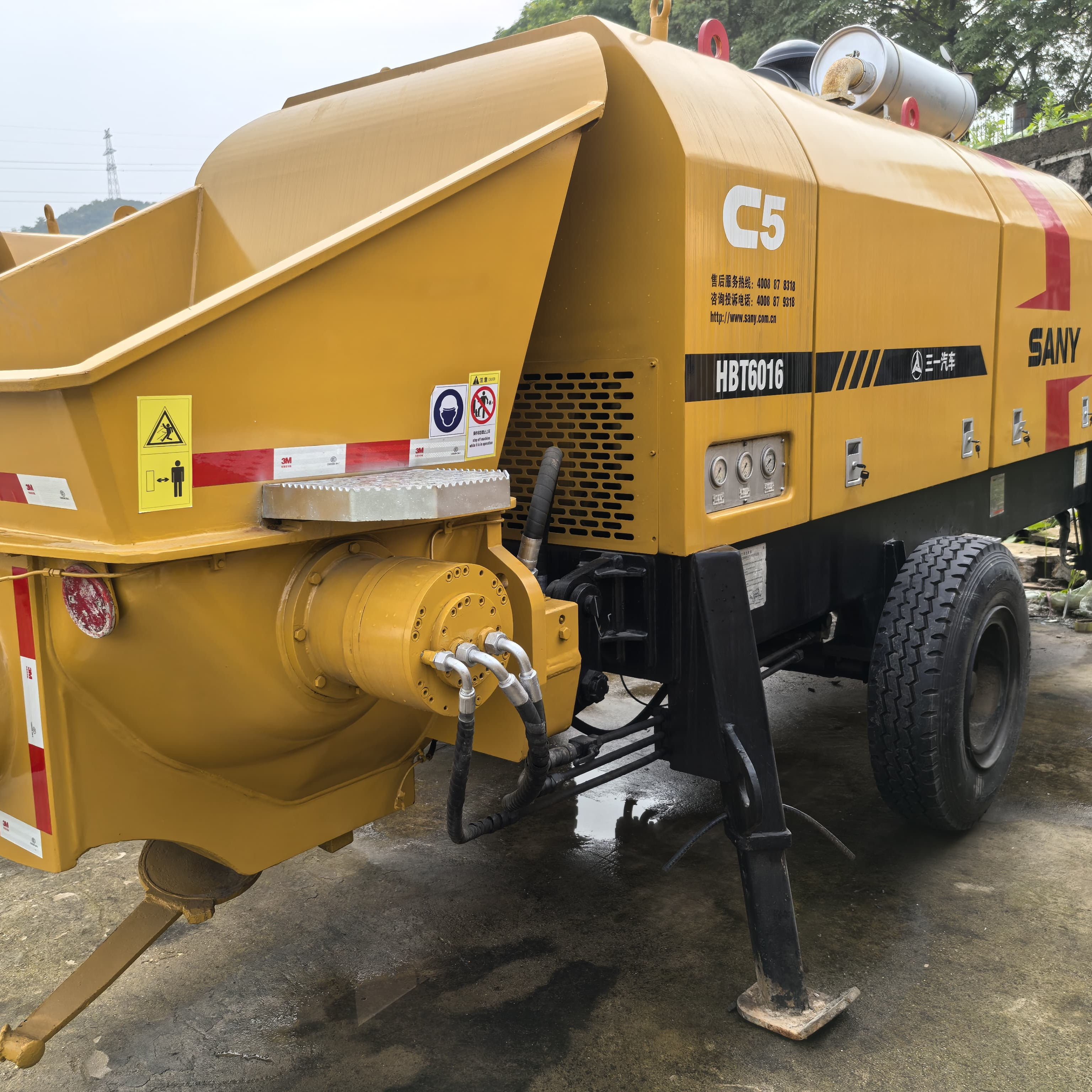 Used SANY HBT6016C-5D Concrete Pump – 186kW Diesel, 160m Reach